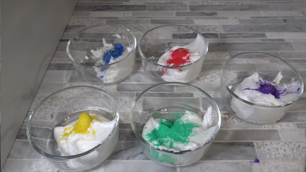 DIY Whipped Rainbow Sugar Scrub - Summer Rain