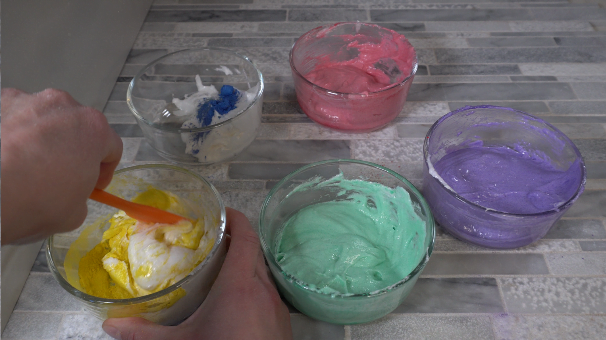 DIY Whipped Rainbow Sugar Scrub - Summer Rain